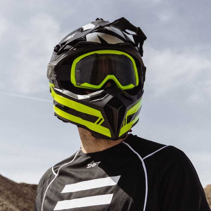 Kask Motocyklowy IMX FMX-02 Offroad Motocross Enduro Czarno Żółty